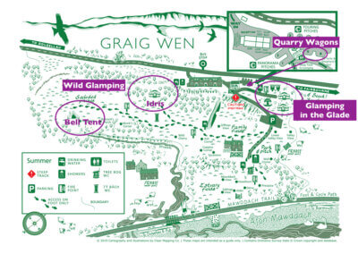 Site Map and Access - Graig Wen